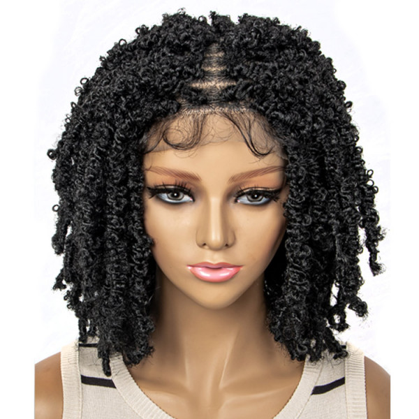 14" Double Full Lace Knotless Bob Dreadlock Braided Wigs -SuperNova Hair
