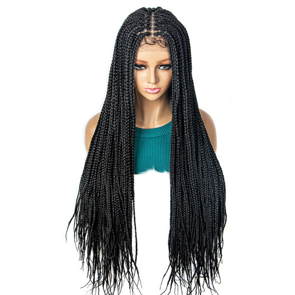 36" Large Square Knotless Full Handmade Box Braided Wig -SuperNova Hair
