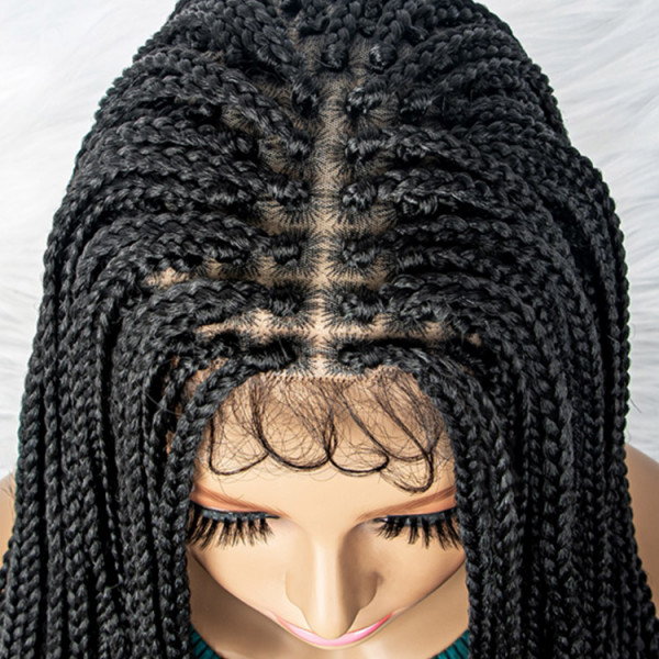 36" Large Square Knotless Full Handmade Box Braided Wig -SuperNova Hair