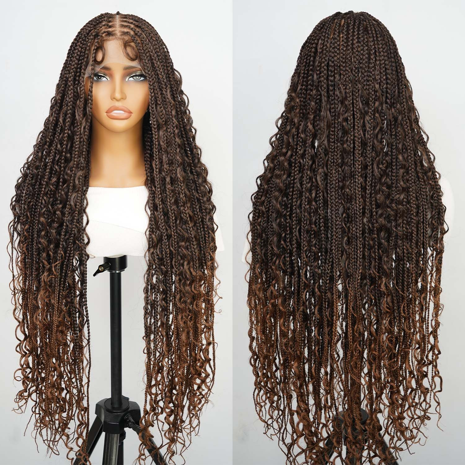 SuperNova #1B/30 36 Inches Full Lace Premium Synthetic Fiber Bohemian ...