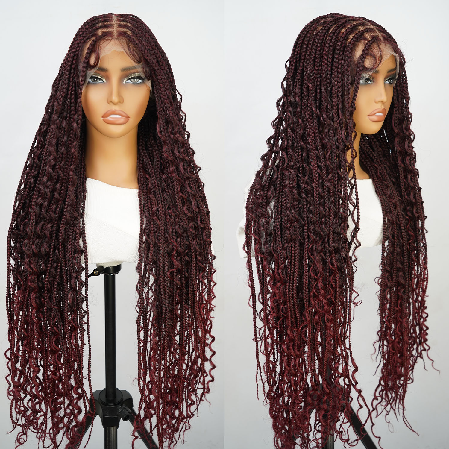 SuperNova #1B/99J 36 Inches Full Lace Premium Synthetic Fiber Bohemian ...