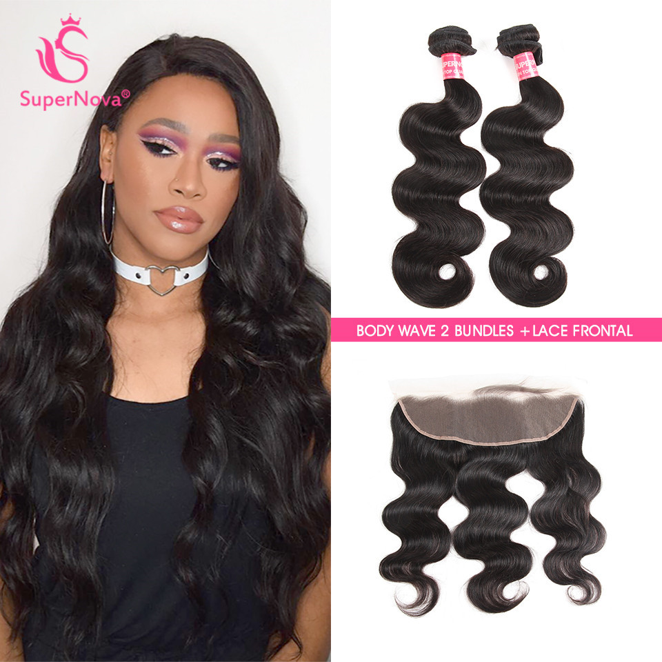 Body Wave Weave 2 Bundles With 13x4 Lace Frontal -SuperNova Hair