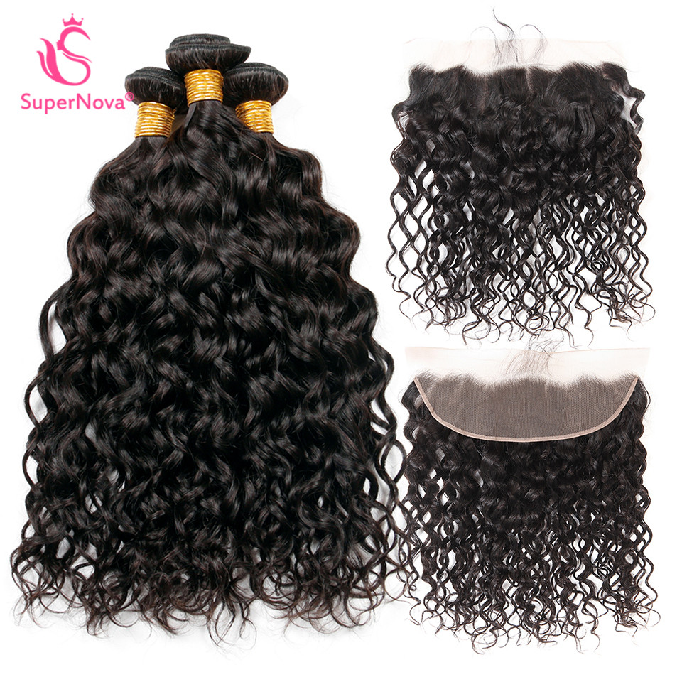 Natural Wave Weave Lace Frontal With 3 Bundles -SuperNova Hair