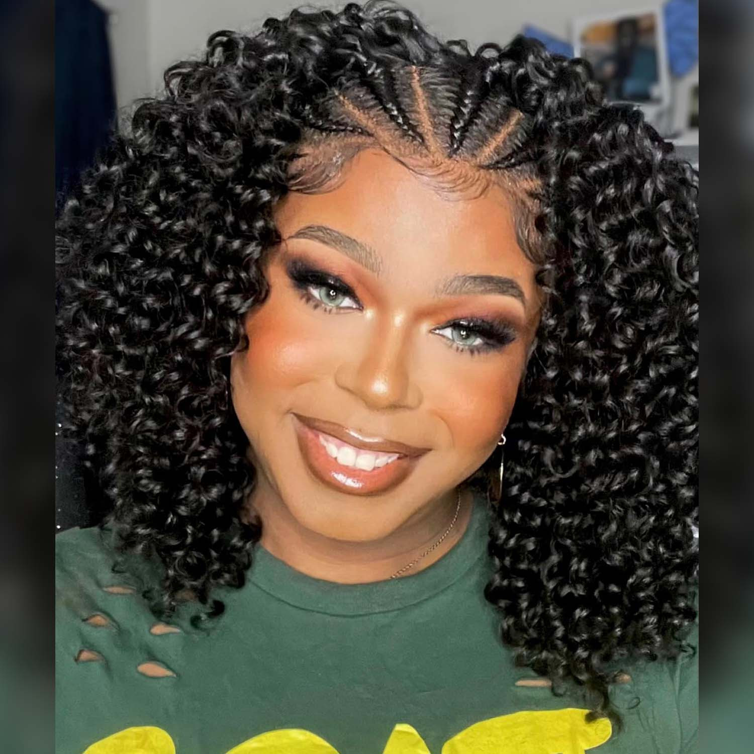 14" Double Full Lace Knotless Bob Dreadlock Braided Wigs -SuperNova Hair