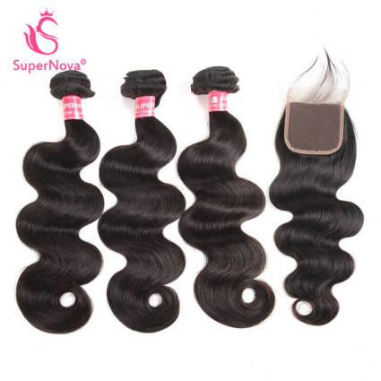 Body Wave Hair With Closure, Virgin Body Wave Closure -SuperNova Hair